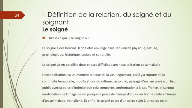 POD - UVSQ - Relation Soignant/Soigné